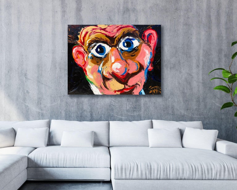 Bill Stone - CRYING MAN, Painting, Oil on Canvas For Sale at 1stDibs