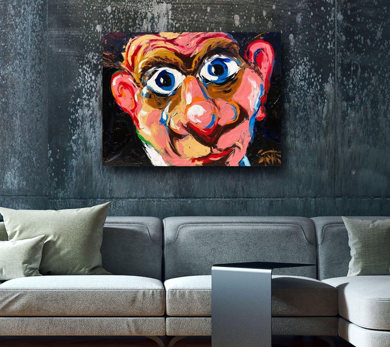 Bill Stone - CRYING MAN, Painting, Oil on Canvas For Sale at 1stDibs