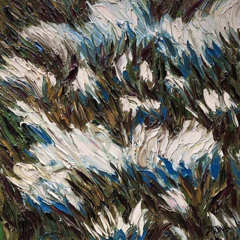 Bill Stone - SNOW ON PINE, Painting, Oil on Canvas For Sale at 1stDibs