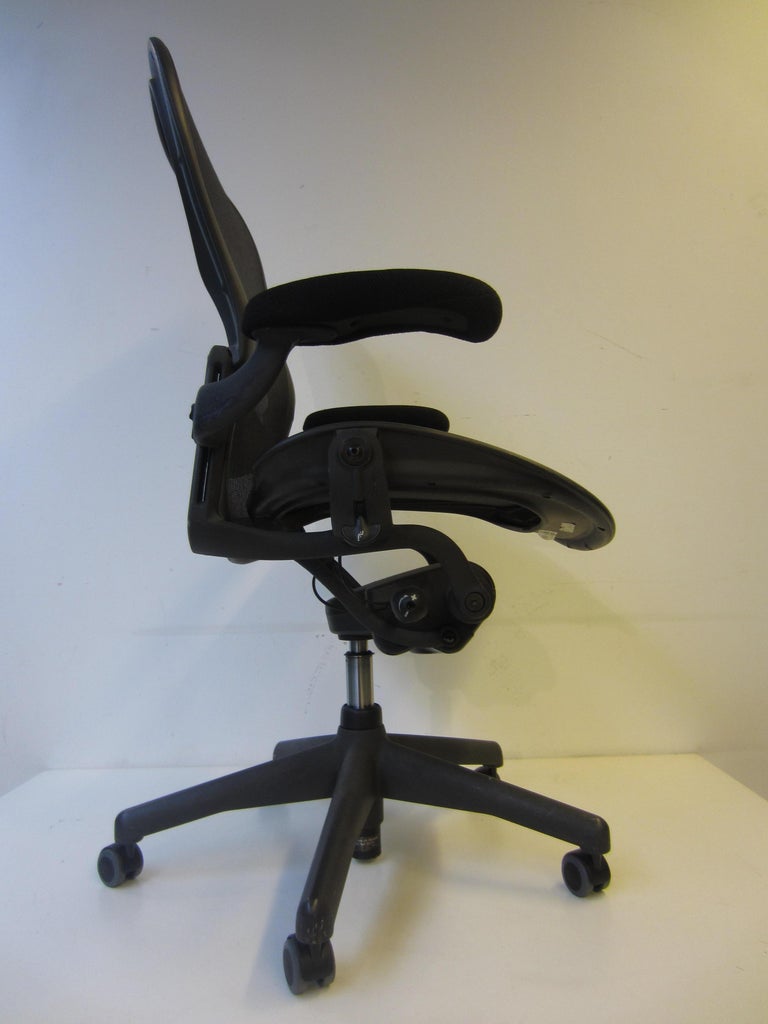 Bill Stumpf and Don Chadwick "Aeron" Black Desk Chair by Herman Miller ...