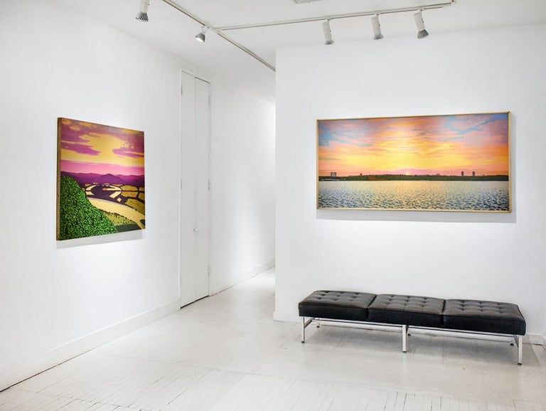 Bill Sullivan - New Jersey Skyline from Manhattan (Oil Landscape Of ...