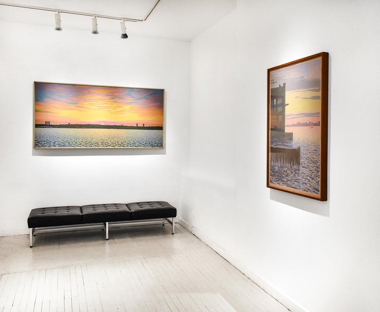Bill Sullivan - New Jersey Skyline from Manhattan (Oil Landscape Of ...