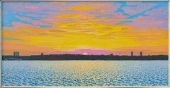 Bill Sullivan - New Jersey Skyline from Manhattan (Oil Landscape Of ...