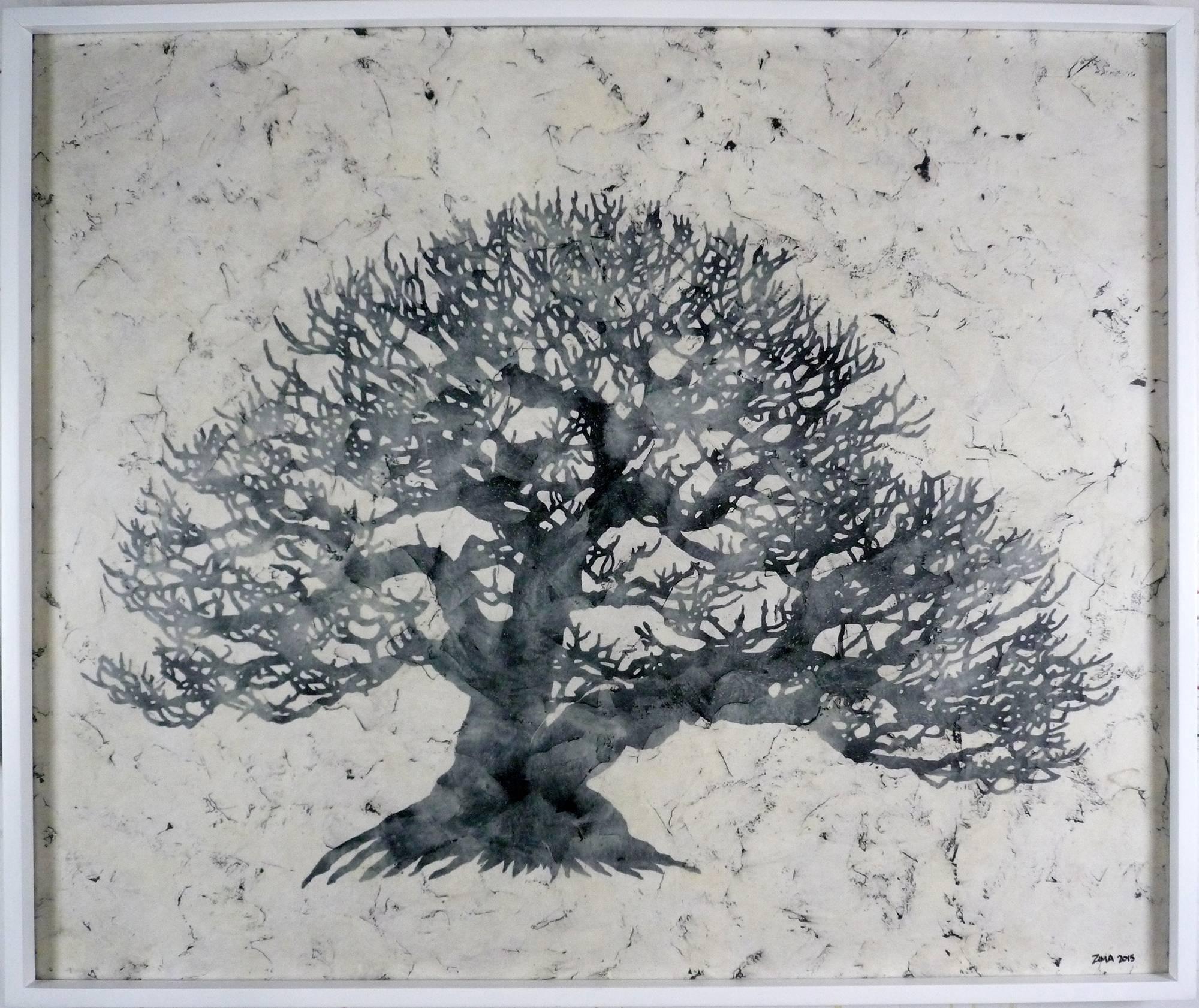 Bill Zima - "Eagles Fall". Large Contemporary Encaustic Painting For ...