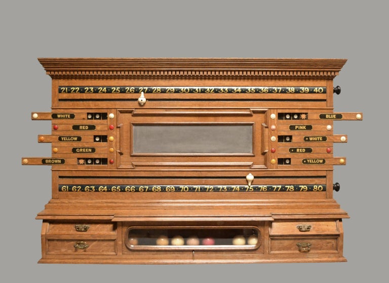 Billiard, Snooker Pool Table Scoring Cabinet at 1stDibs