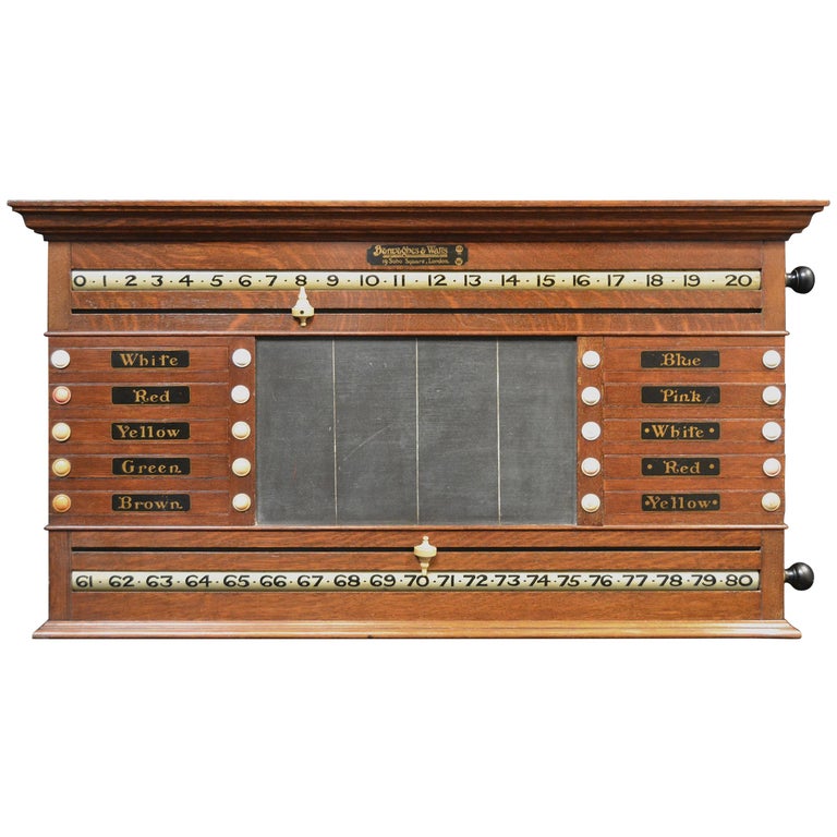 Billiard Snooker Life Pool Scorer, circa 1910 For Sale at 1stDibs