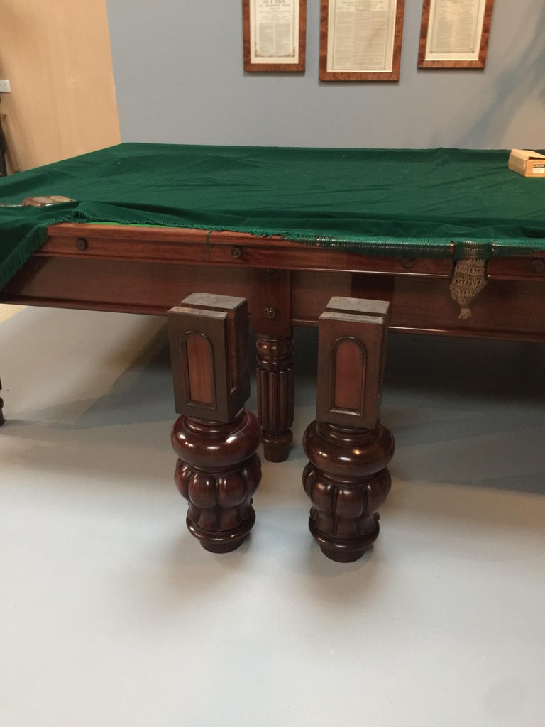 Billiard Snooker Pool Table Antique, circa 1890 Burroughes and Watts ...