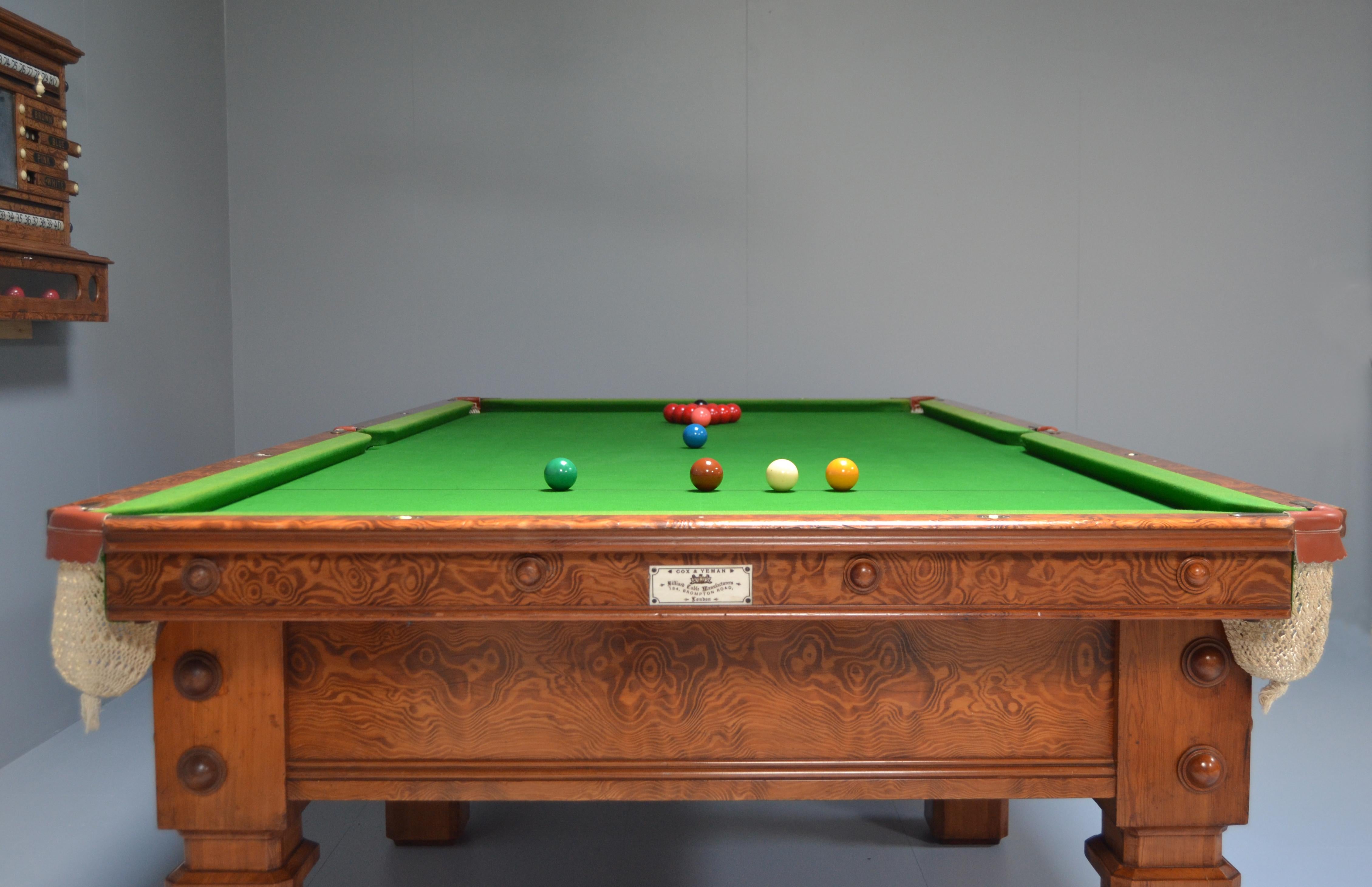 Billiard, Snooker, Pool Table Complete Set of Gothic Revival Form at ...
