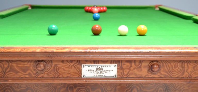 Billiard, Snooker, Pool Table Complete Set of Gothic Revival Form at ...