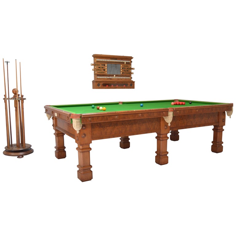 Billiard, Snooker, Pool Table Complete Set of Gothic Revival Form at ...