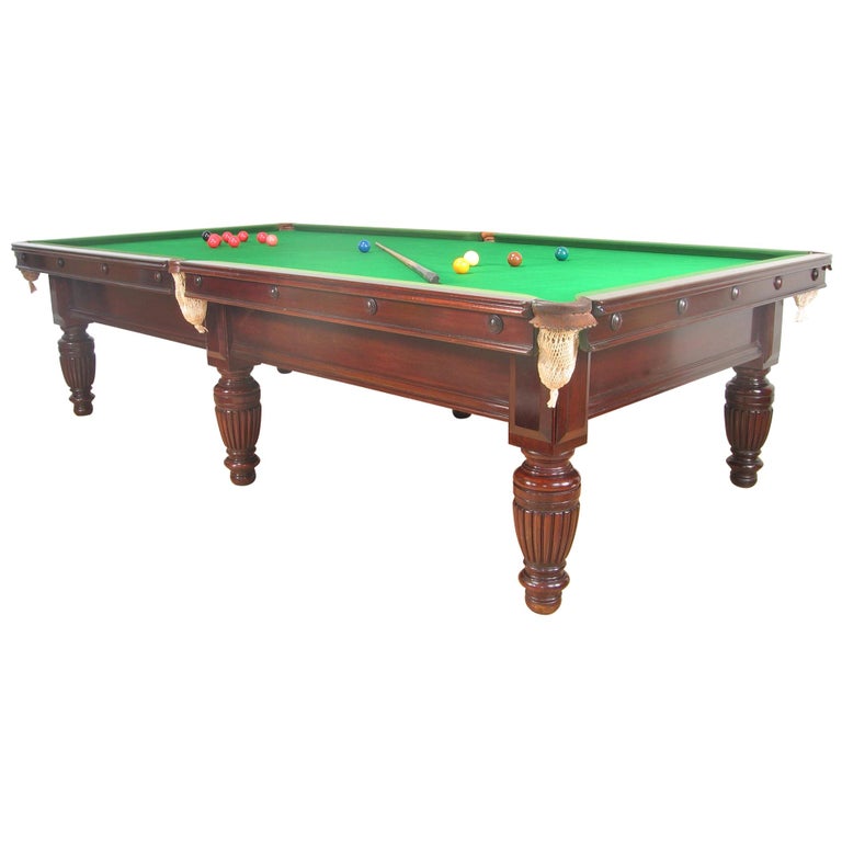 Billiard Snooker Pool Table Three-Quarter Size English For Sale at 1stDibs