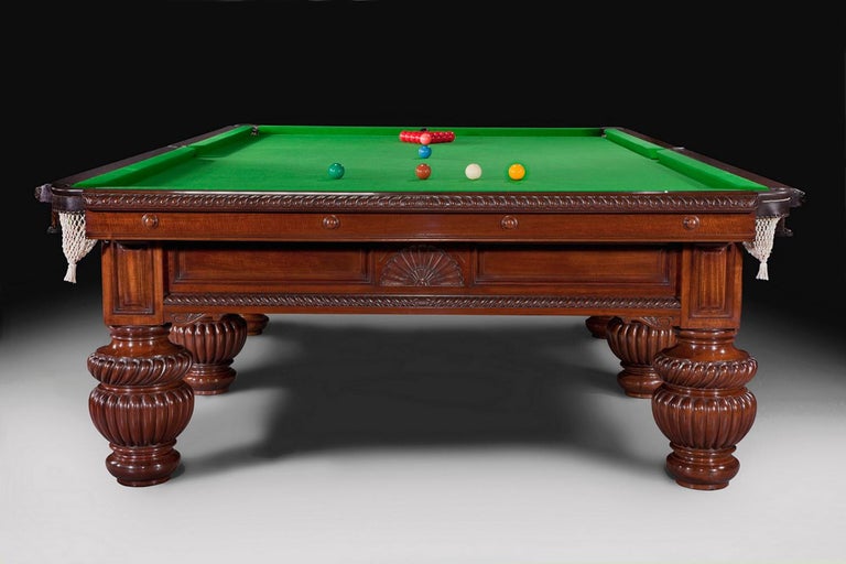 Billiard Snooker Pool Table Victorian Decorative Burroughes and Watts ...