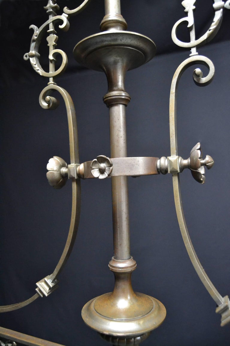 Gothic billiard snooker pool lamp or light brass english victorian made ...