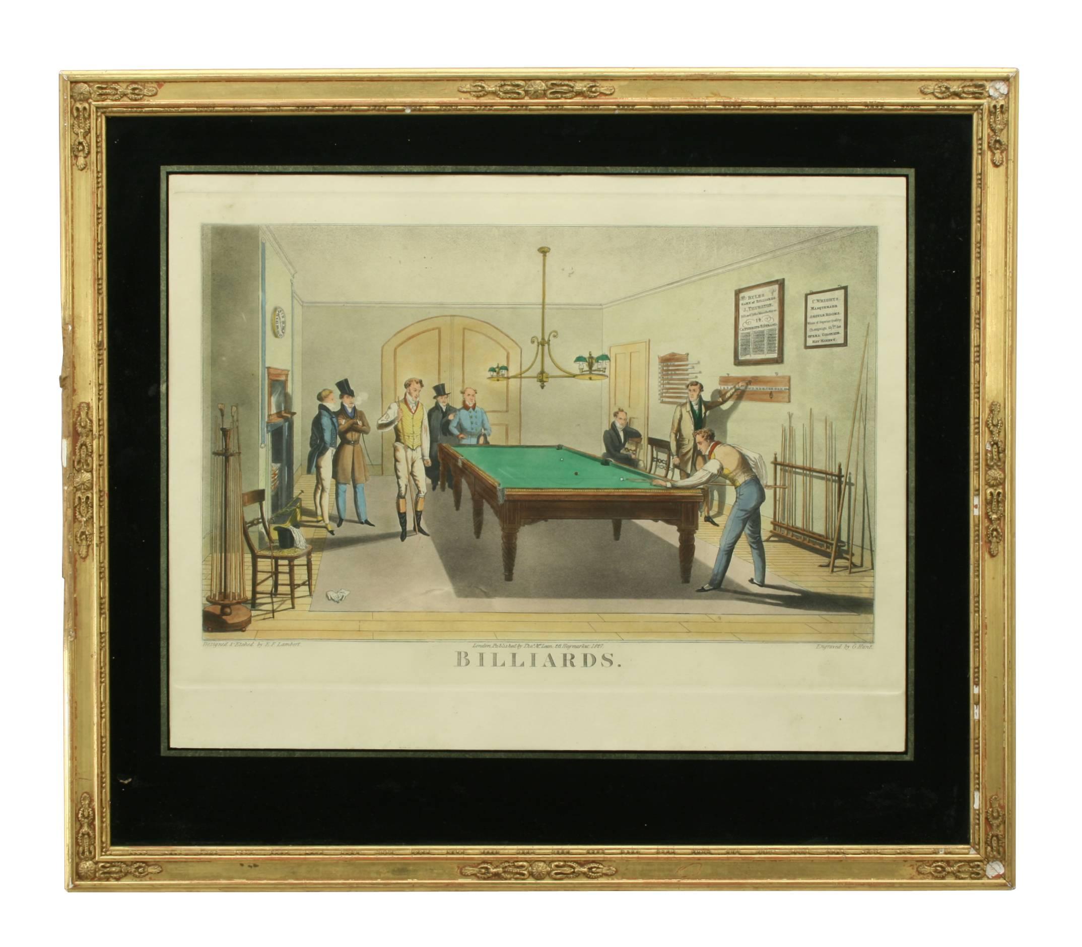 Billiards Engraving at 1stDibs | pool cue engraving