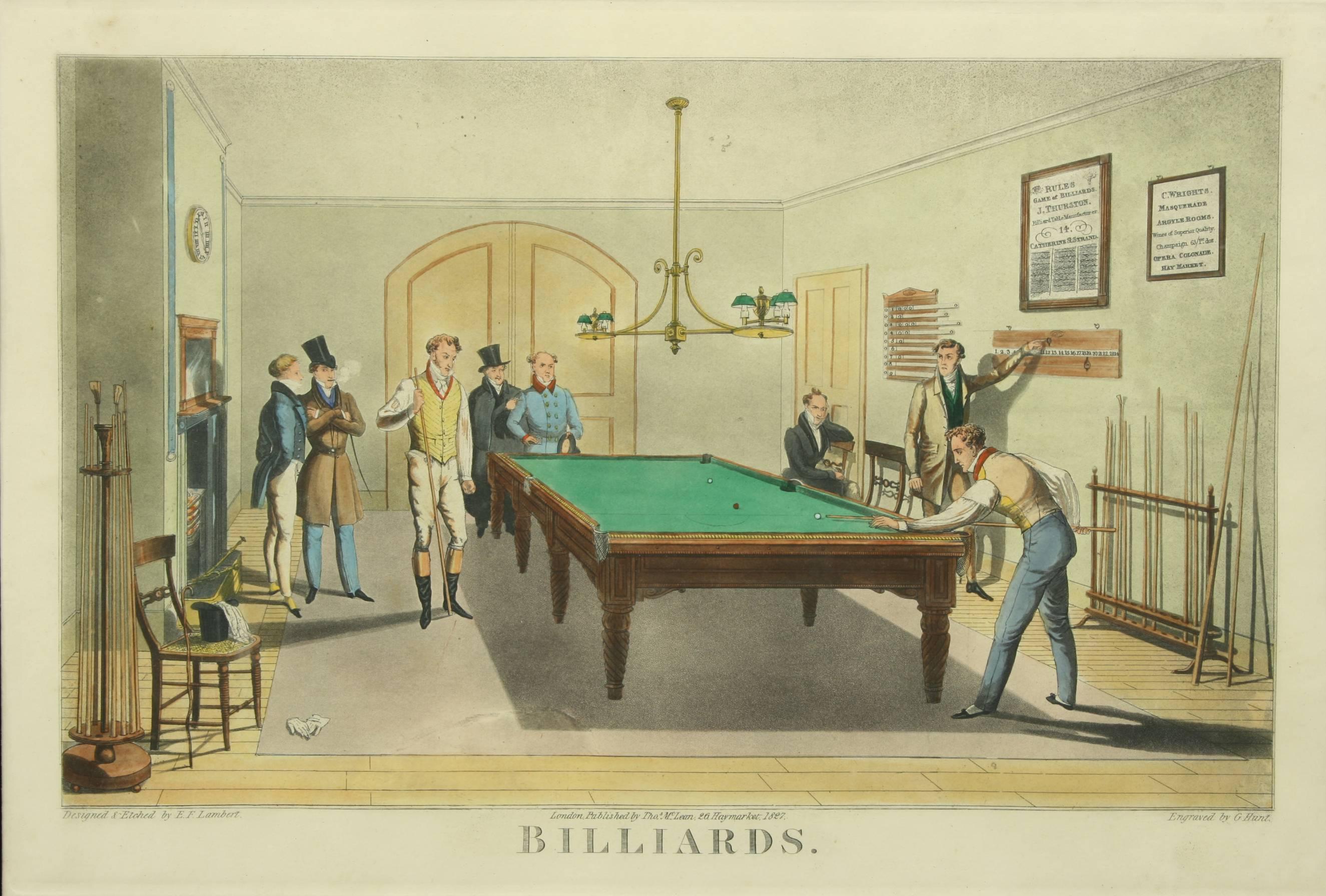 Billiards Engraving at 1stDibs | pool cue engraving
