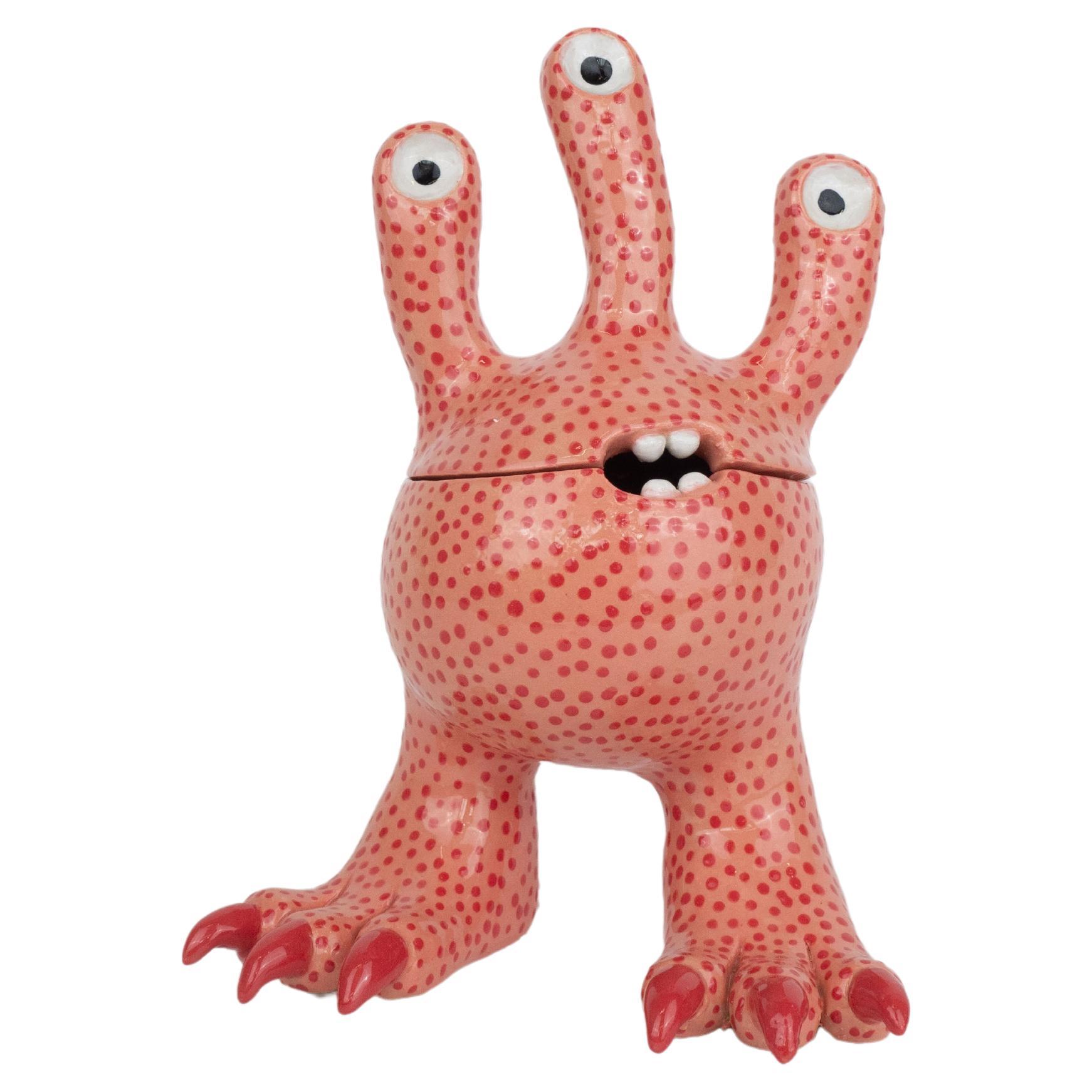 Iggy Monster Pot - Yellow and Red For Sale at 1stDibs