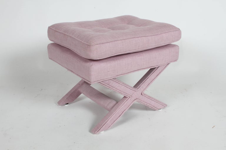 Billy Baldwin Style X-Base Stool or Ottoman at 1stDibs | x-base stool