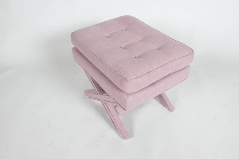 Billy Baldwin Style X-Base Stool or Ottoman at 1stDibs | x-base stool