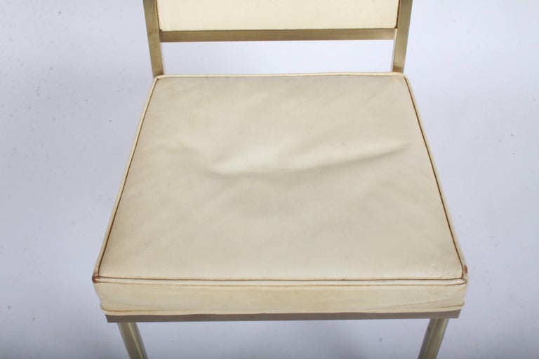 Billy Haines Style Mid-Century Modern Brass Desk Chair at 1stDibs ...