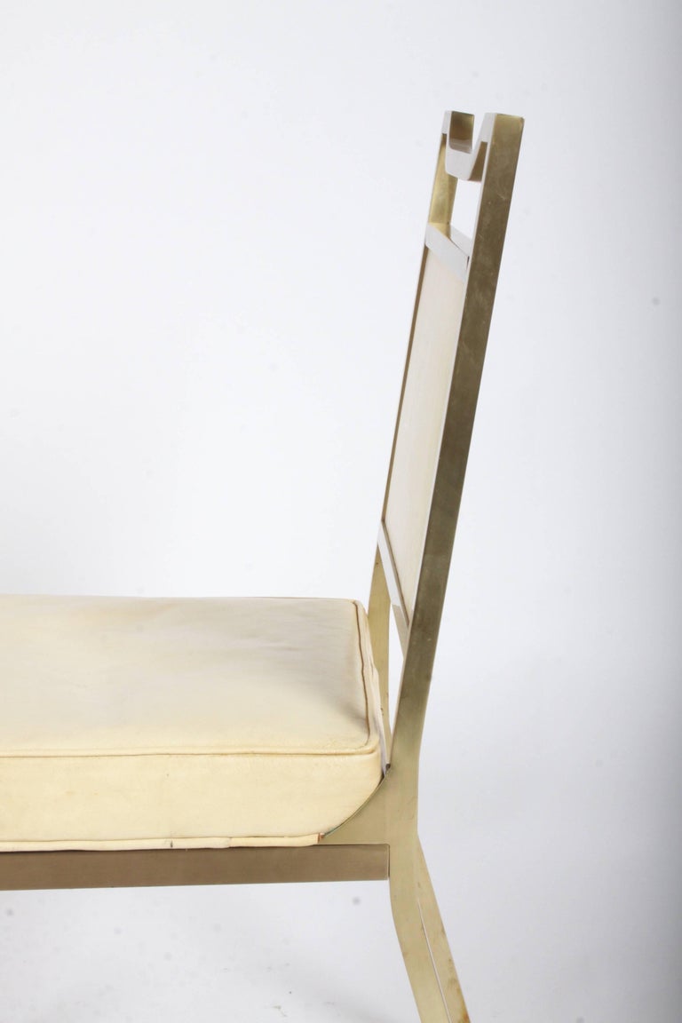 Billy Haines Style Mid-Century Modern Brass Desk Chair at 1stDibs ...