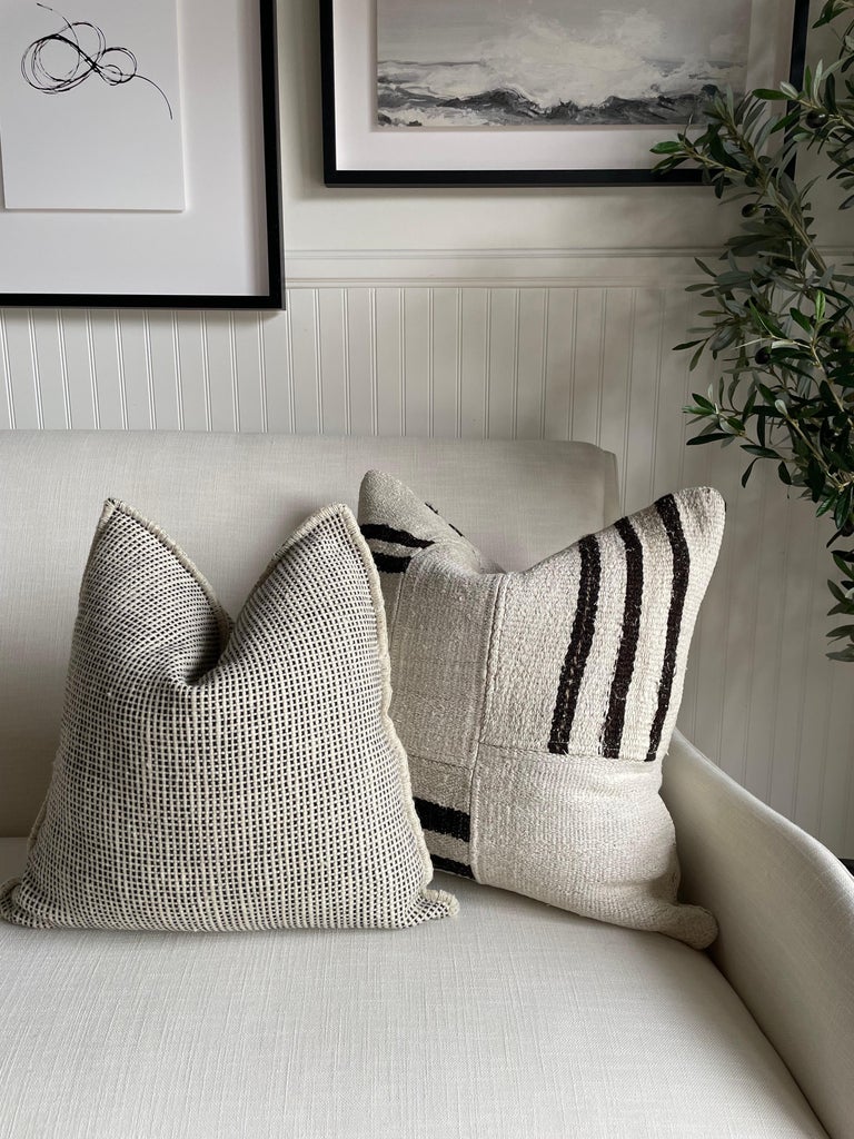 Billy Hand Made Wool Pillow with Down Insert For Sale at 1stDibs