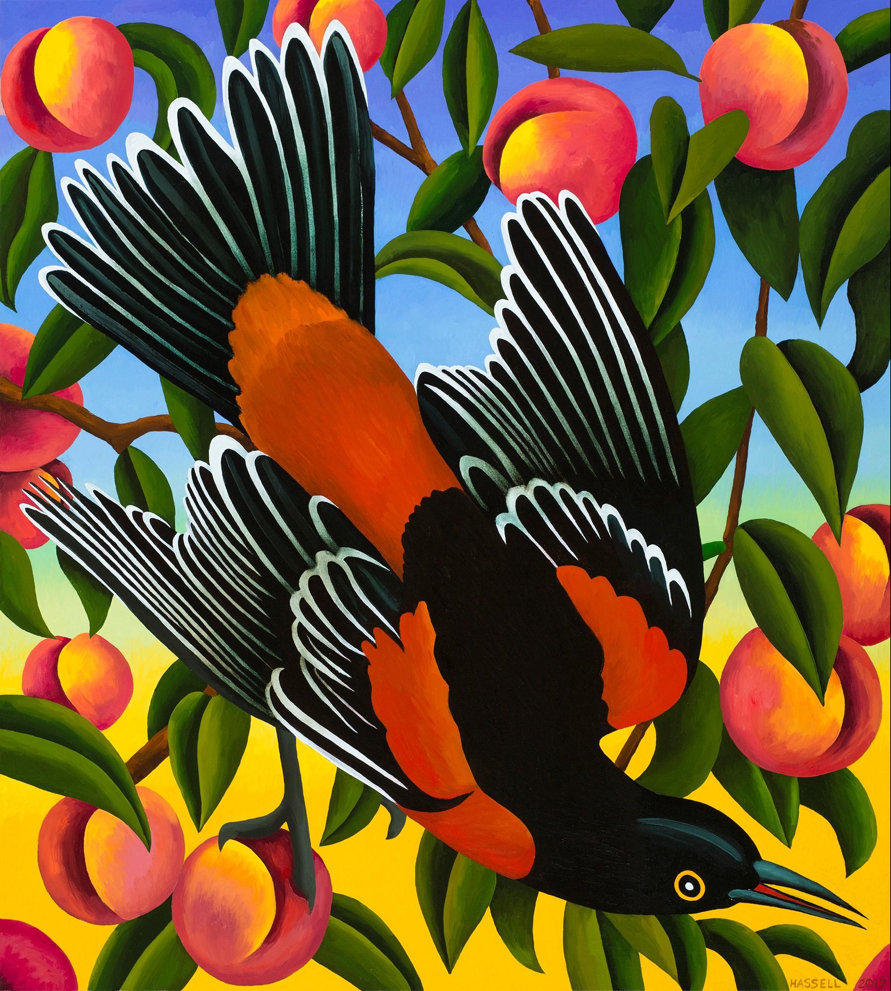 Billy Hassell - Orchard Oriole with Peaches For Sale at 1stDibs | billy ...