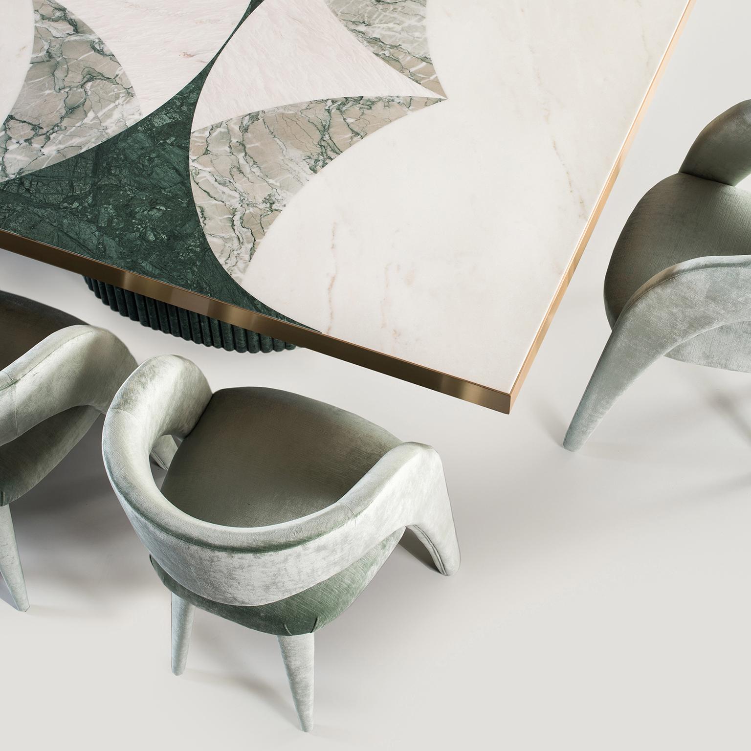 Modern Biloba Dining Table, Marble, 12-Seat, Handmade in Portugal by ...