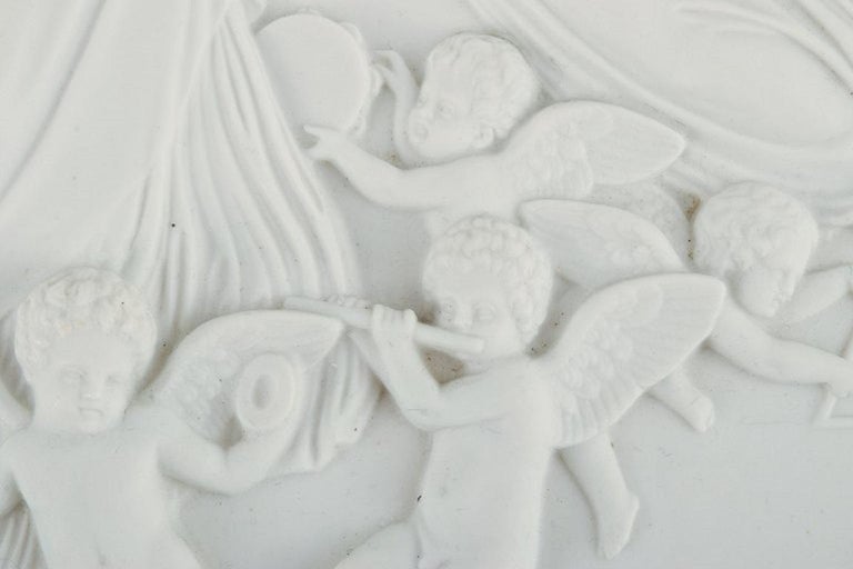 Bing and Grøndahl After Thorvaldsen, Antique Biscuit Wall Plaque with ...