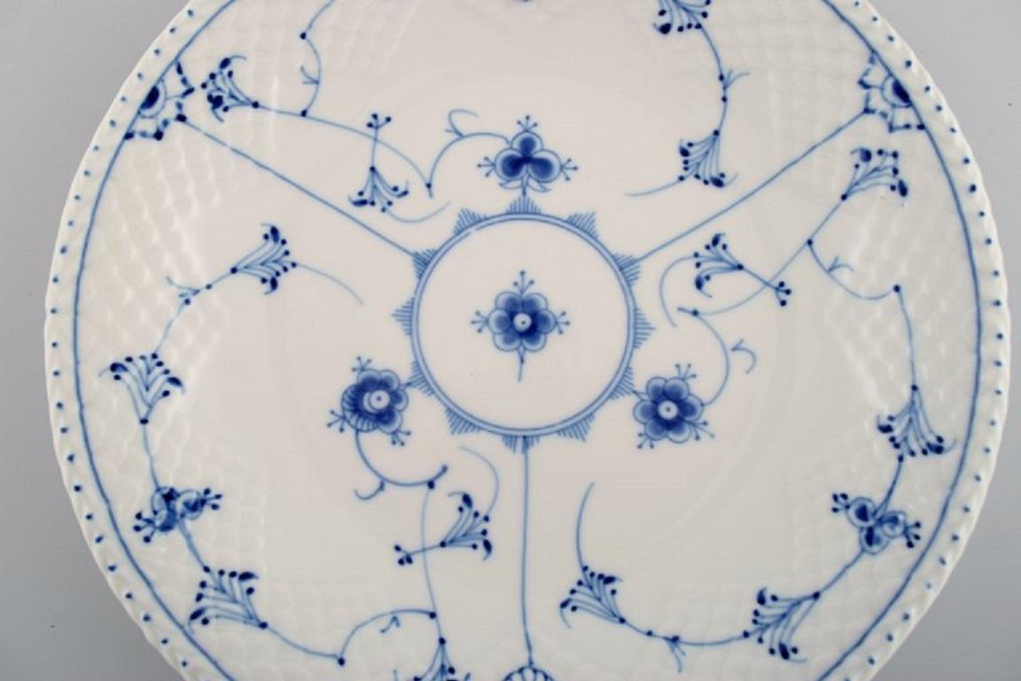 Bing and Grøndahl Blue Fluted dish with handles. Model number 304. Mid ...