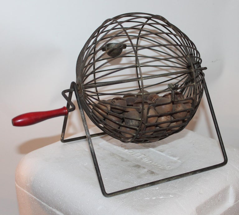 Bingo Roller with Numbered Wood Balls at 1stDibs | bingo roller for ...