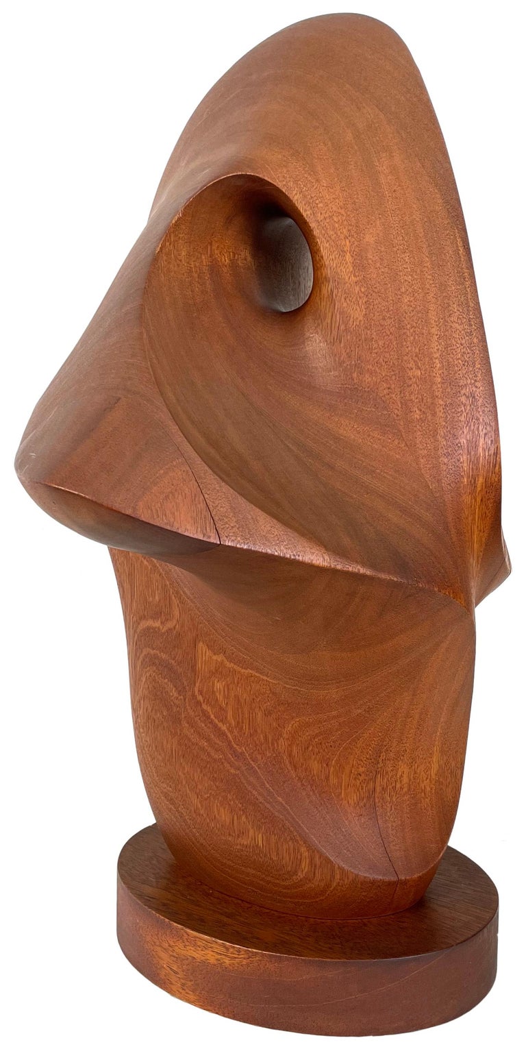 Biomorphic Abstract Carved Wood Sculpture For Sale at 1stDibs