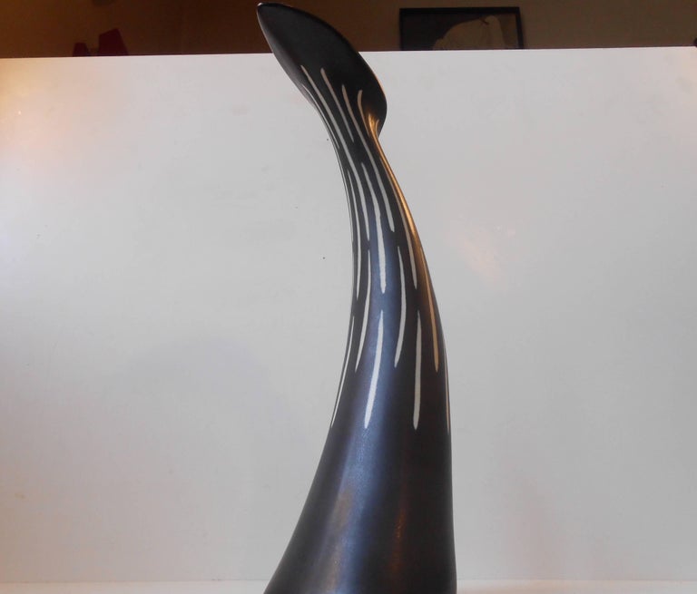 Biomorphic Art Pottery Vase by Aksel Sigvald Nielsen, Denmark, 1950s ...