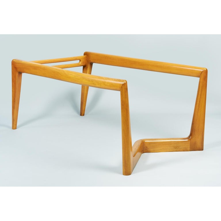 Pierluigi Giordani Monumental Biomorphic Dining Table, Wood + Glass ...