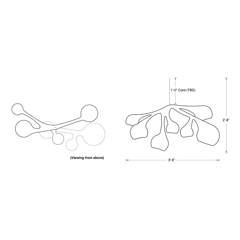 Biomorphic Line by Studio Chora, Custom Light Fixture, Stone, Made-To ...