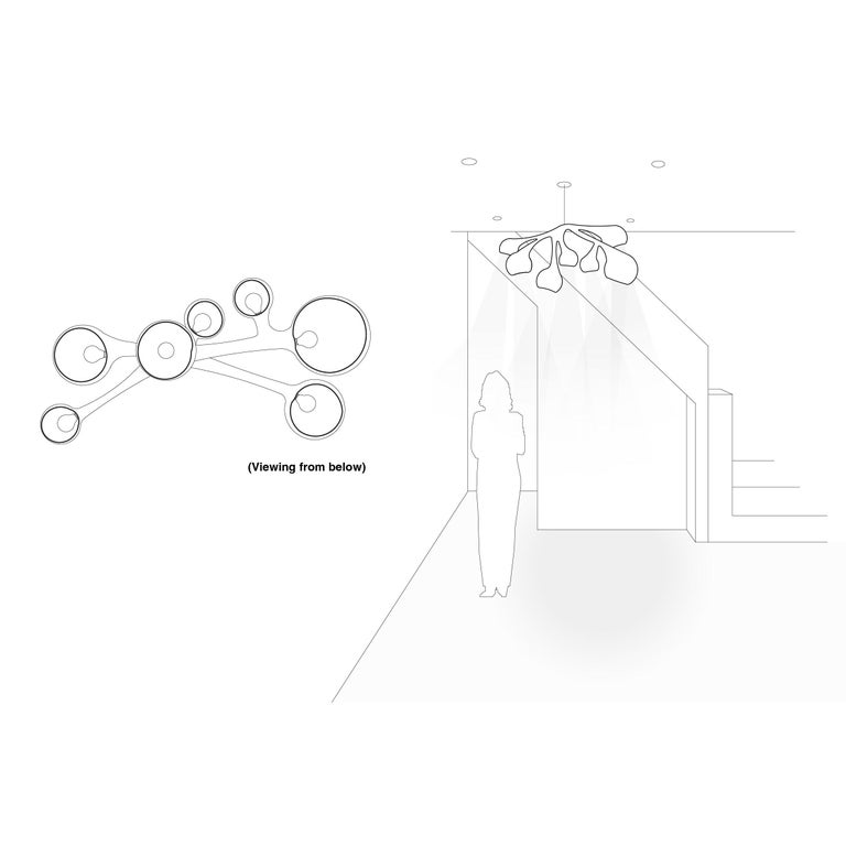 Biomorphic Line by Studio Chora, Custom Light Fixture, Stone, Made-To ...