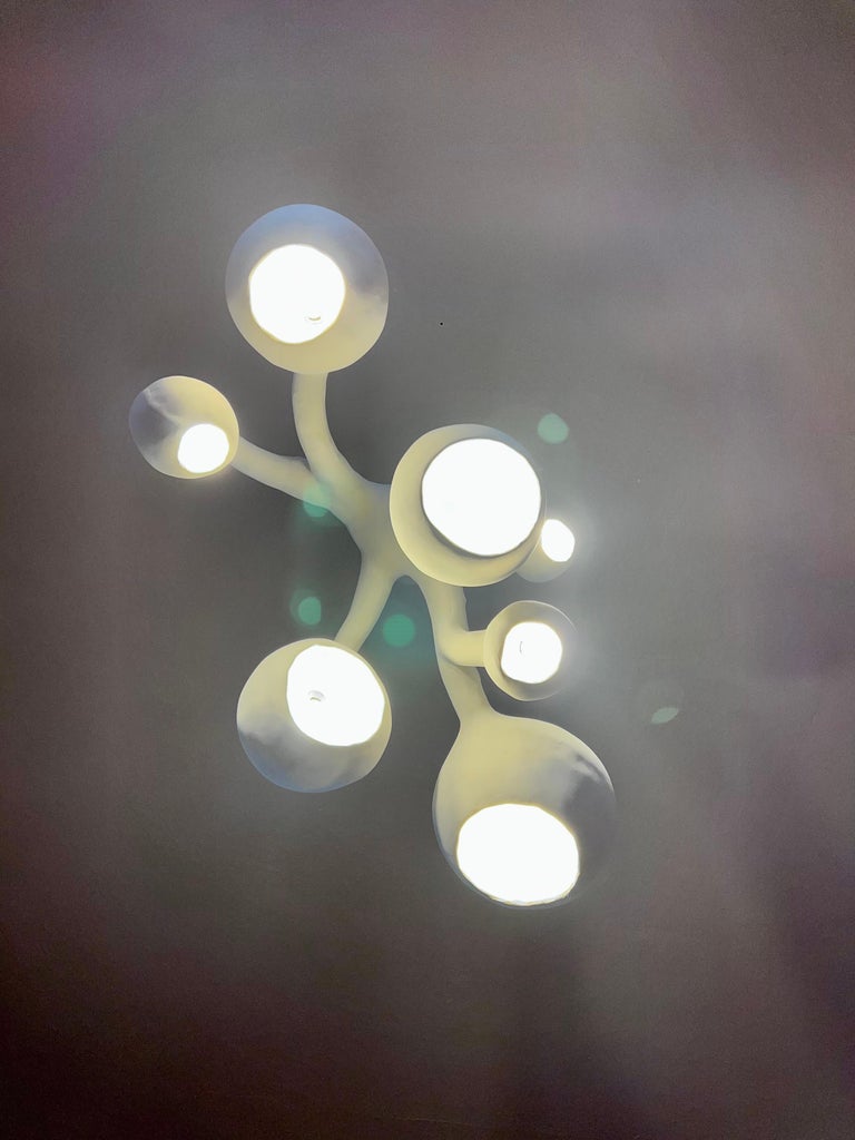 Biomorphic Line by Studio Chora, Custom Light Fixture, Stone, Made-To ...