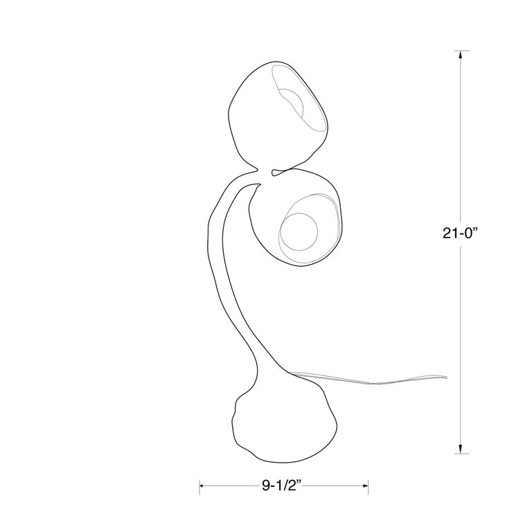 Biomorphic X2 by Studio Chora, Multi-Head Table Lamp, White Limestone ...