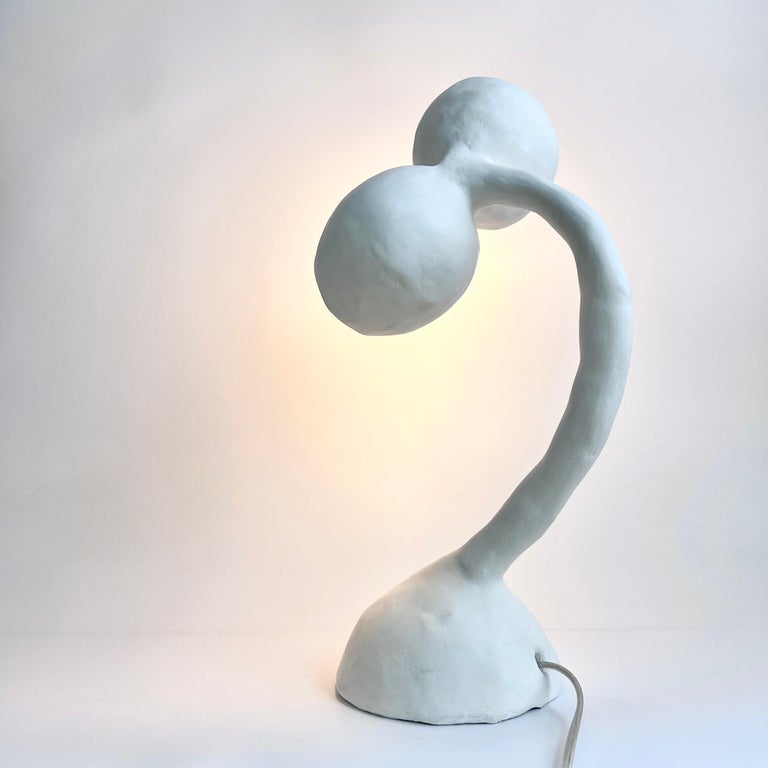 Biomorphic X2 by Studio Chora, Multi-Head Table Lamp, White Limestone ...
