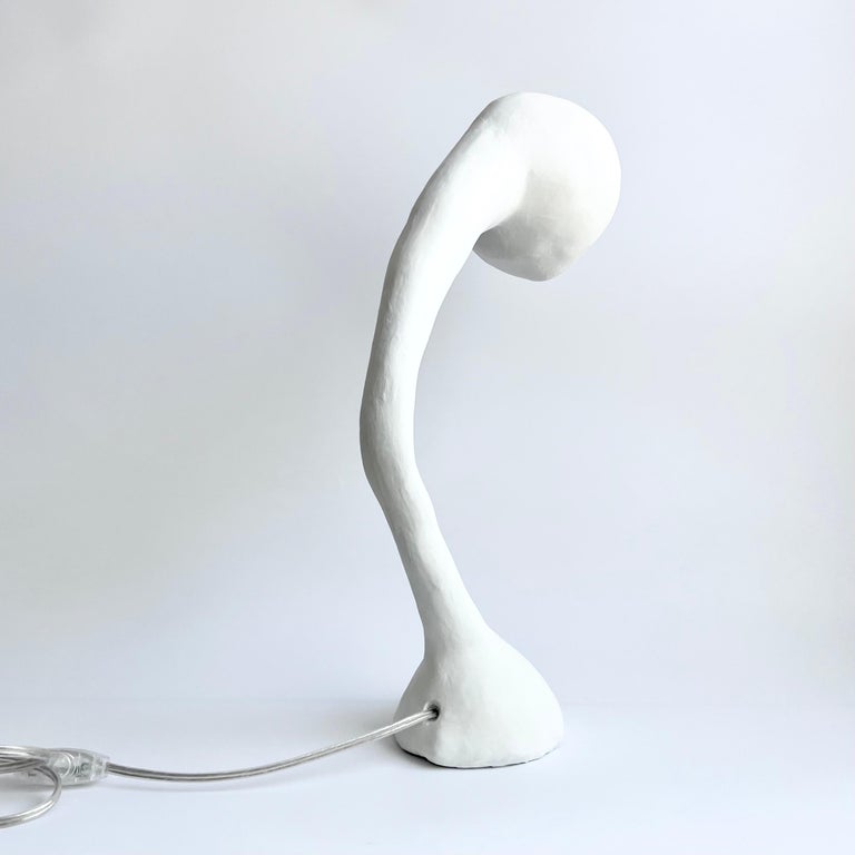 Biomorphic Xl Line by Studio Chora, Tall Table Lamp, White Limestone ...