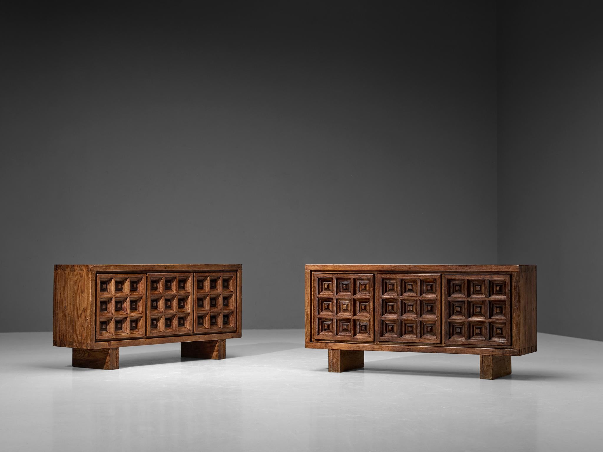 Biosca Spanish Sideboard in Stained Pine For Sale at 1stDibs