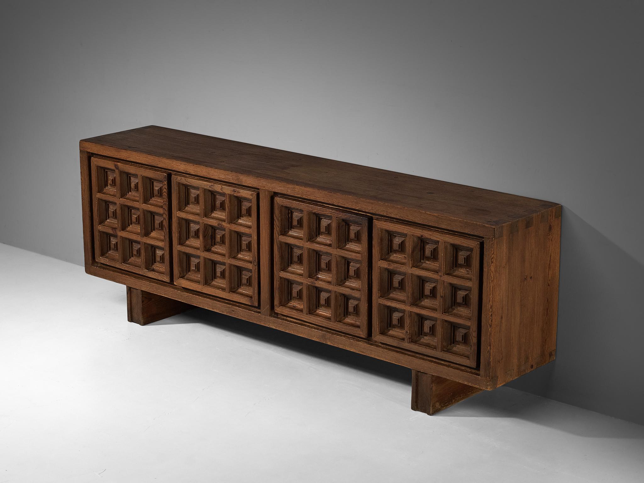 Biosca Spanish Sideboard in Stained Pine For Sale at 1stDibs