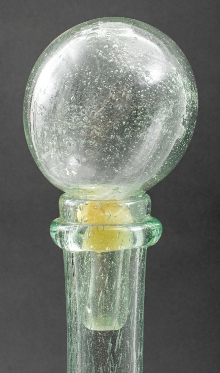 Biot French Bubble Glass Decanter Bottle For Sale at 1stDibs
