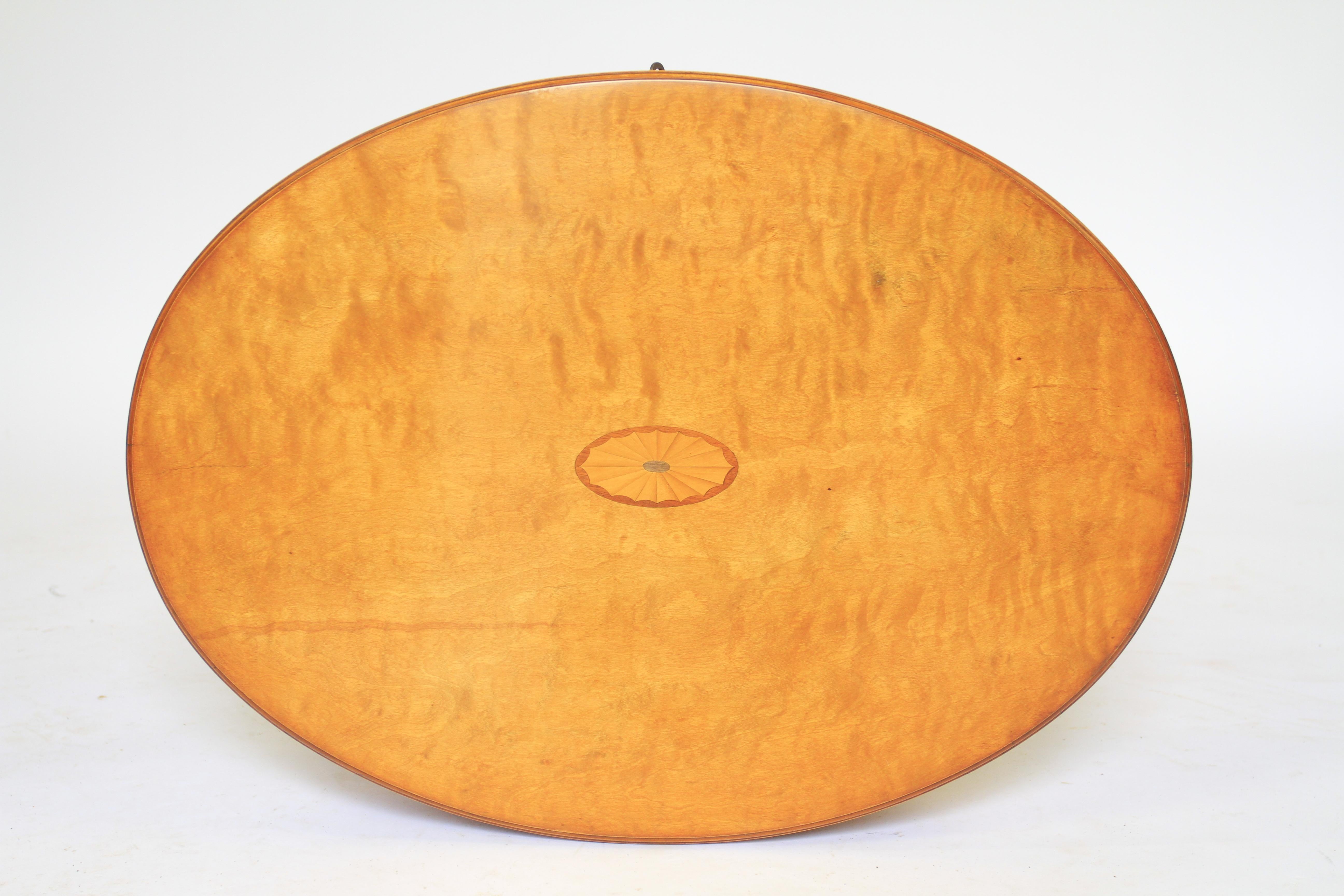 Birch Empire Style Lyre support Table circa 1900 For Sale at 1stDibs