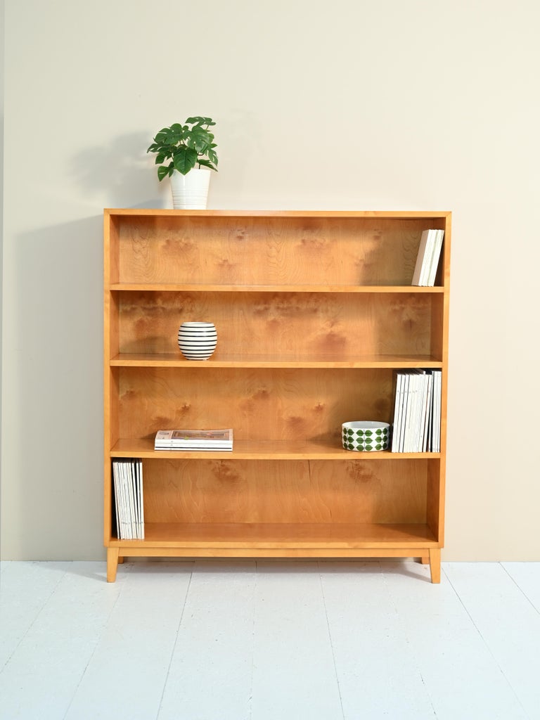 Birch Floor Bookcase, Original Vintage For Sale at 1stDibs