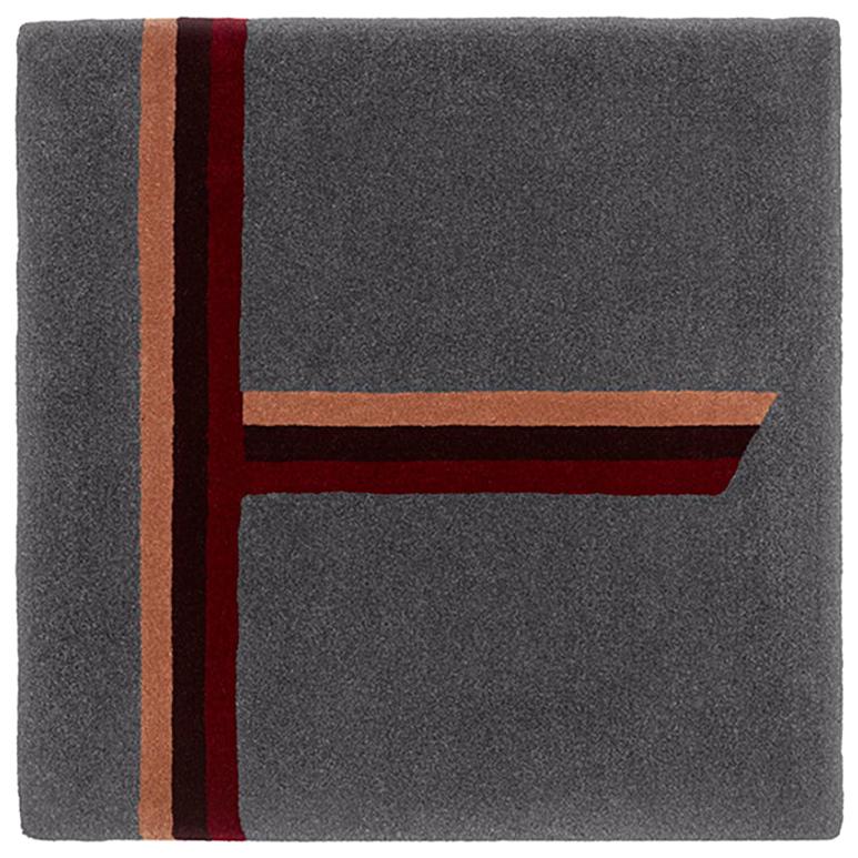 Color Wheel Tapestry or Carpet Grey Black White Red Tibetan Wool ...