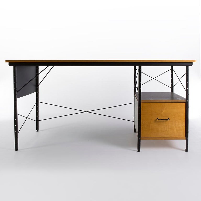 Birch Veneer Herman Miller Eames Desk Unit at 1stDibs