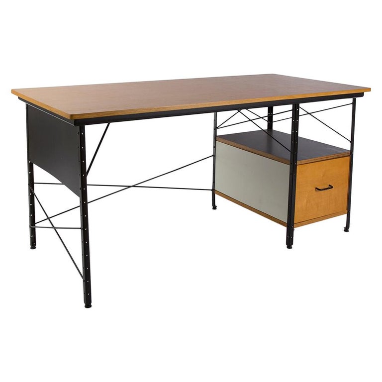 Birch Veneer Herman Miller Eames Desk Unit at 1stDibs