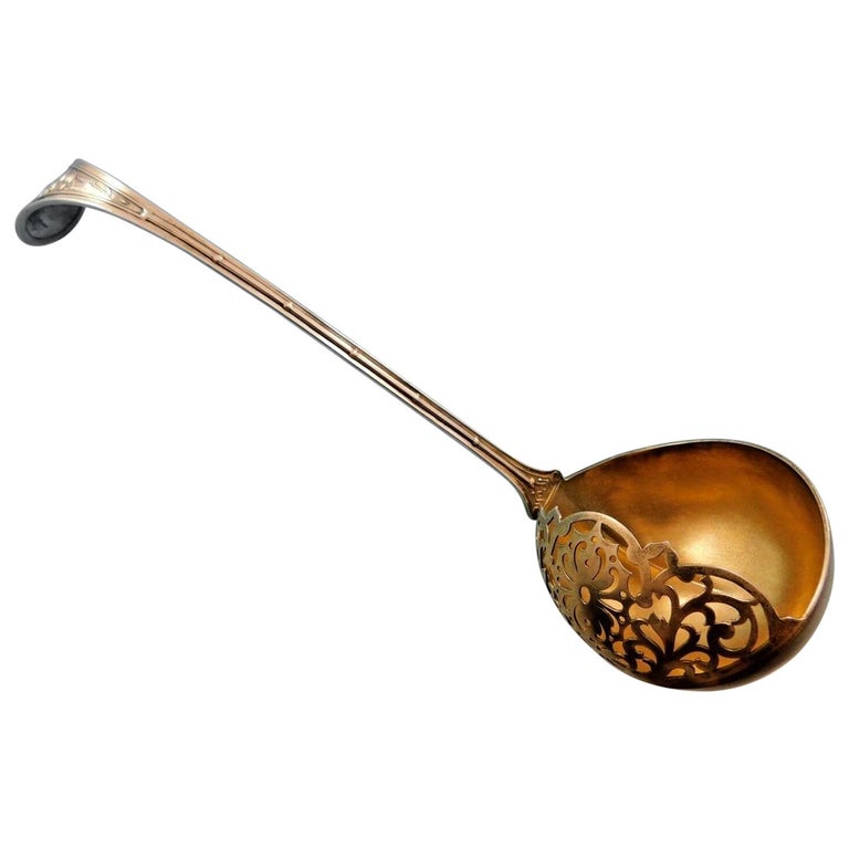 Bird by Wendt Sterling Silver Oyster Ladle Hooded Hood Gold Washed For ...