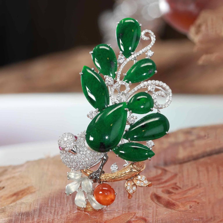 "Bird on A Tree" Baikalla Jewelry Signature Neck-piece Brooch Necklace ...