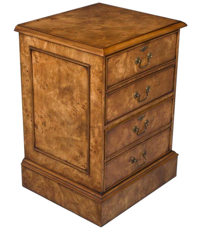 Bird's Eye Maple Two-Drawer File Cabinet Legal or Letter at 1stDibs